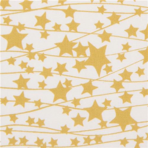 light cream fabric with mustard yellow star by Art Gallery Fabrics ...