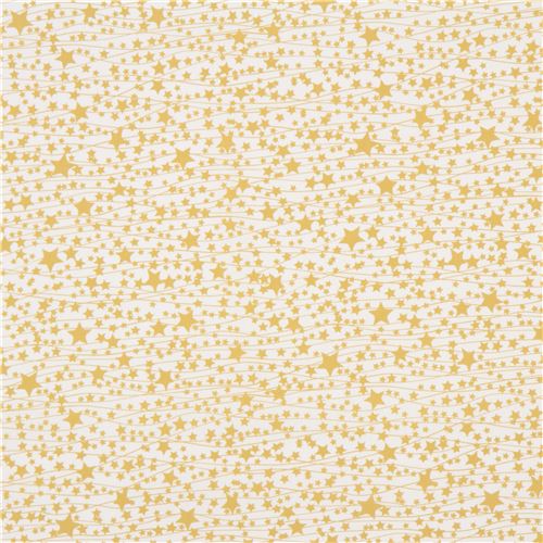 light cream fabric with mustard yellow star by Art Gallery Fabrics ...