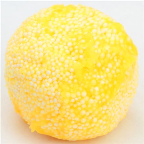 light orange microbead slime with case kawaii floam mud clay jelly DIY ...