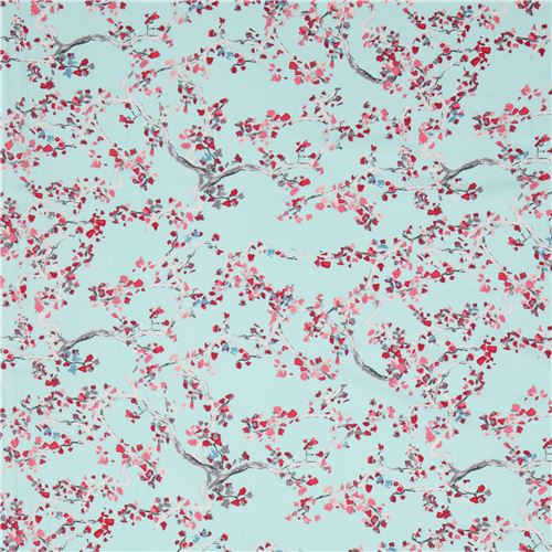 light turquoise knit fabric with leaf - modeS4u Kawaii Shop