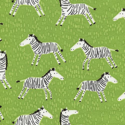 lime green cute black white zebra fabric by Timeless Treasures Fabric ...