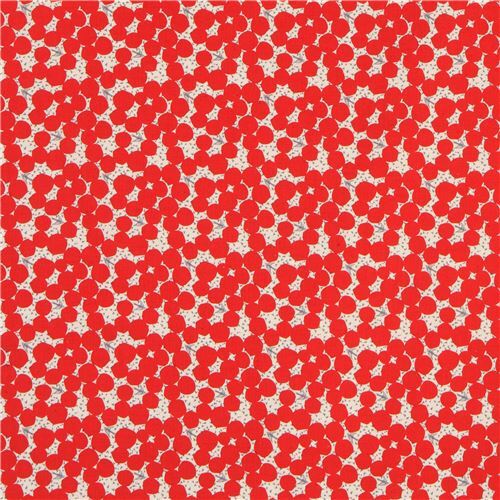 natural color echino cotton linen sheeting fabric with birds and red ...