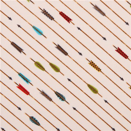 off-white archery arrow sports fabric Robert Kaufman Sports Life 3 ...
