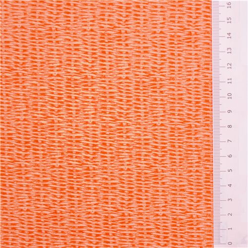 orange basket weave pattern fabric by Alexander Henry - modeS4u