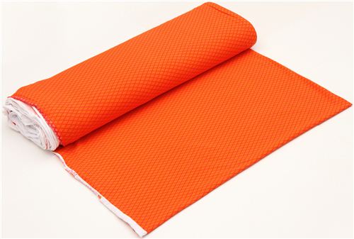 orange diamond pattern Michael Miller interlock fabric Fabric by ...