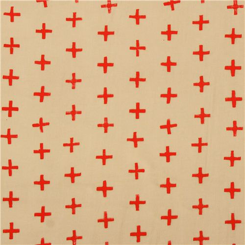 beige khaki tinge of pale green cross pattern cotton fabric by Andover ...