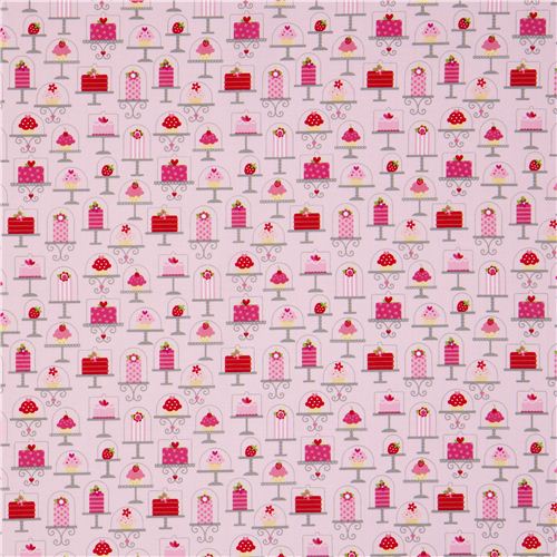 pale pink Riley Blake cake fabric from the USA strawberry Fabric by ...