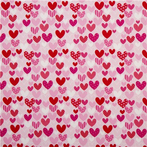 pale pink Riley Blake heart fabric from the USA Fabric by Riley Blake ...