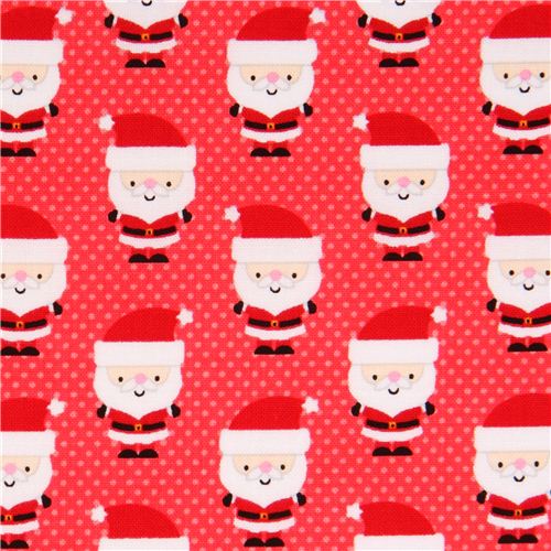 pastel red Riley Blake Santa Claus Mini Xmas fabric 'Santa Express ...