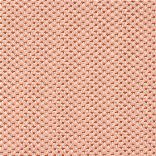 Remnant (40 x 112 cm) - peach strawberries on pink background cotton ...