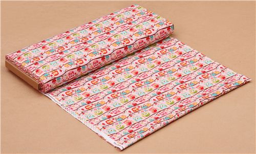 Tela rosa búhos en ramas Flappers Owl de Riley Blake Happy Flappers ...