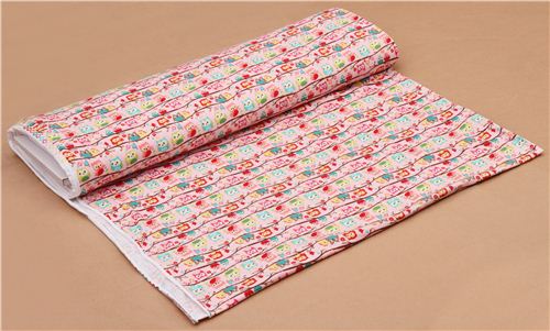 Tela de punto búhos rama rosa Happy Flappers de Riley Blake Fabric by ...