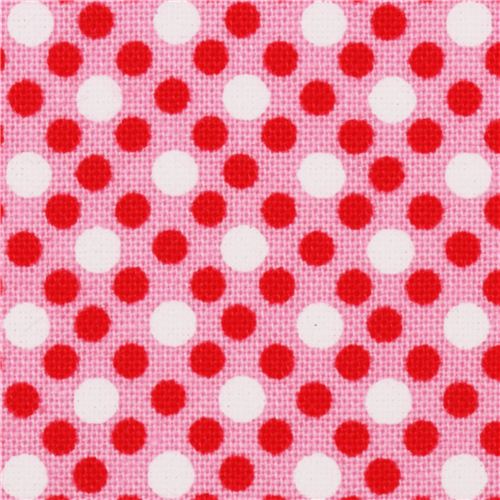 pink Michael Miller polka dot fabric Dim Dots Fabric by Michael Miller - modes4u
