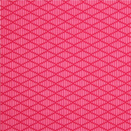 pink diamond pattern Michael Miller interlock fabric Fabric by Michael ...