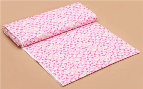pink fish fabric Little Fishes by Michael Miller USA Fabric by Michael ...