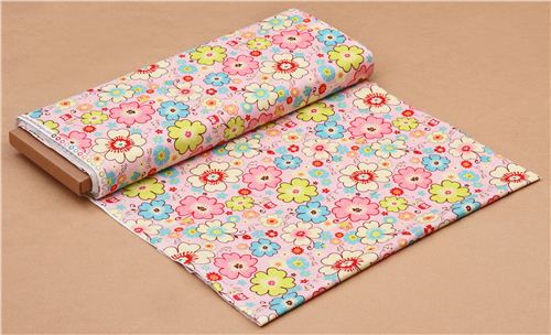 pink mini owls and flower fabric Riley Blake Happy Flappers Fabric by ...
