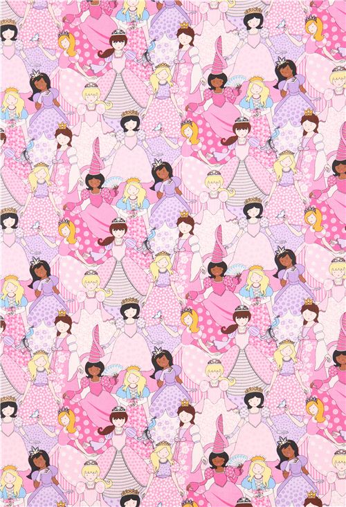 pink princess fabric with silver glitter Timeless Treasures Fabric by ...