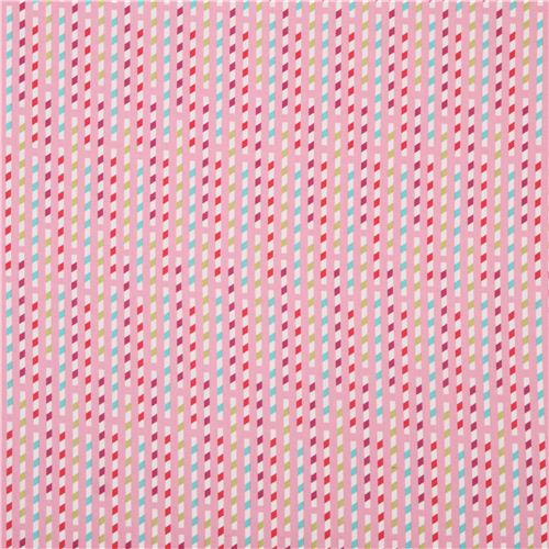 pink straw stripes pattern fabric by Michael Miller USA Fabric by ...