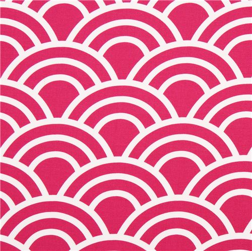 pink wave pattern cotton sateen fabric Michael Miller Fabric by Michael ...