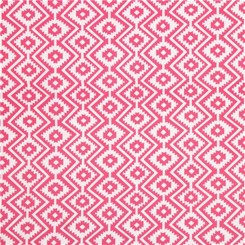 pink white Eduardo zigzag pattern fabric Raspberry by Michael Miller ...