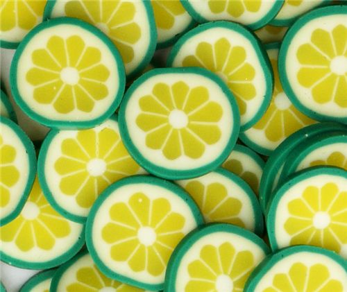cute kawaii Lime Clay Slices DIY 10 pieces - Polymer Clay Items - Hobby ...
