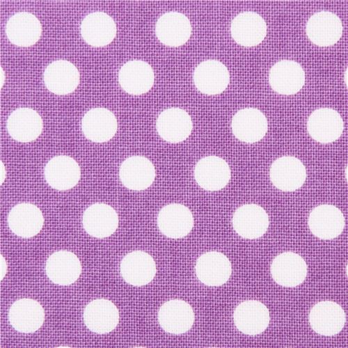 purple Michael Miller polka dot fabric Kiss Dot Fabric by Michael ...