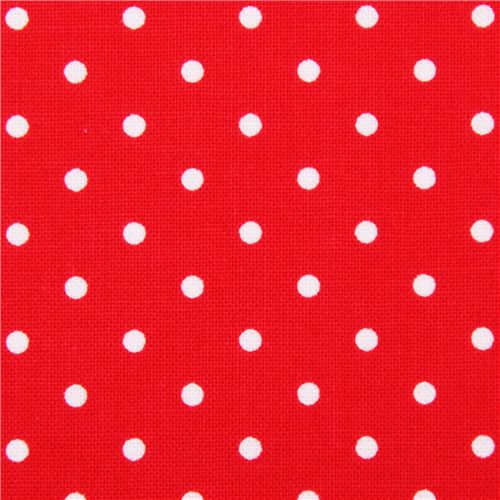 red Michael Miller dot fabric Pinhead Fabric by Michael Miller - modes4u