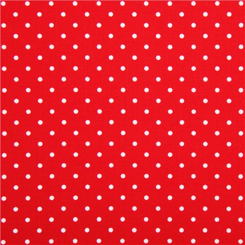 red Michael Miller dot fabric Pinhead Fabric by Michael Miller - modes4u
