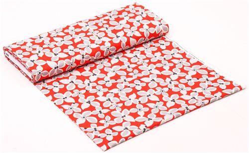 red Serafina flower fabric by Timeless Treasures caliente Fabric by ...