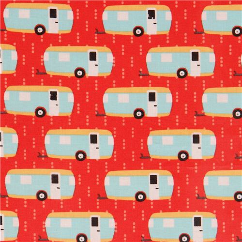 red caravan premium laminate fabric by Robert Kaufman Fabric by Robert ...
