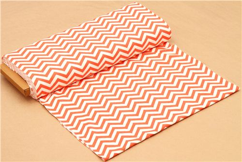 red chevron pattern organic knit fabric birch USA Fabric by Birch ...