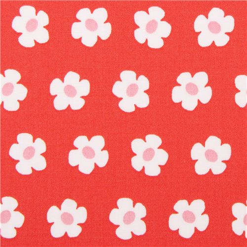 red flower fabric Whatever The Weather by Robert Kaufman USA Fabric by ...