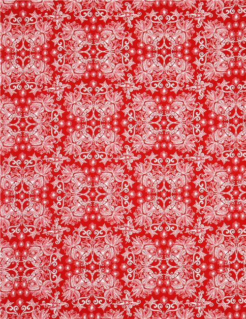 roter Blumen Paisley Muster Stoff In the Bloom von Robert Kaufman ...