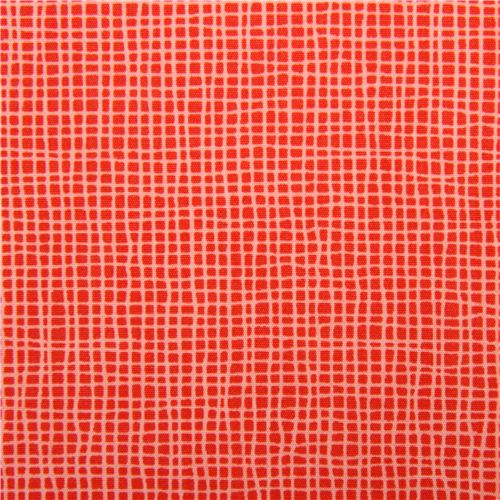 red organic fabric with weave pattern by monaluna USA Fabric by ...