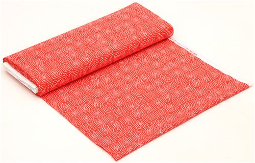 red square pattern fabric by Michael Miller from the USA Fabric by ...