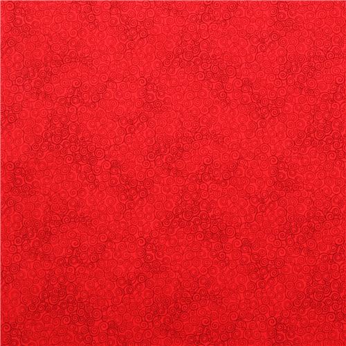 red swirl fabric Timeless Treasures Jazz Basic Ruby - modeS4u