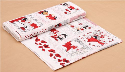 red woman lady patchwork fabric Lady In Red Quilting Treasures Fabric ...