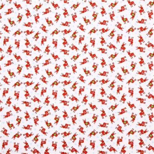 reindeer winter animal fabric Timeless Treasures Holiday Fabric by ...