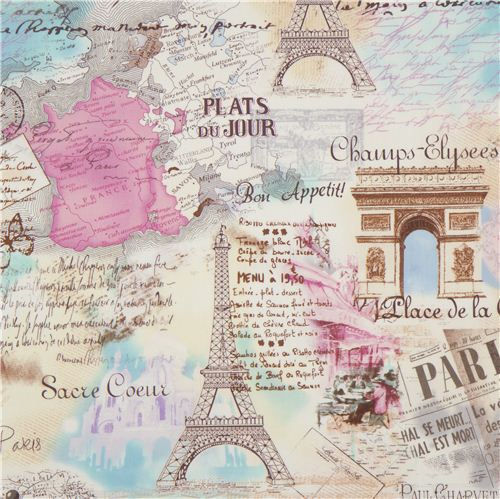 Paris Themed Fabric