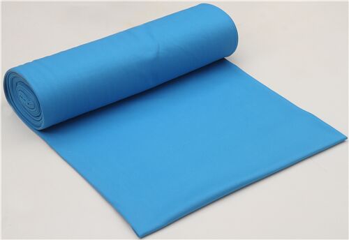 ribbed cuffing tubular knit fabric in butterfly blue - modeS4u