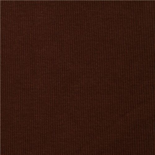 rich dark brown brown tubular ribbed knit cuffing fabric - modeS4u