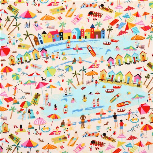 sand colored beach swimmer fabric Timeless Treasures from the USA ...