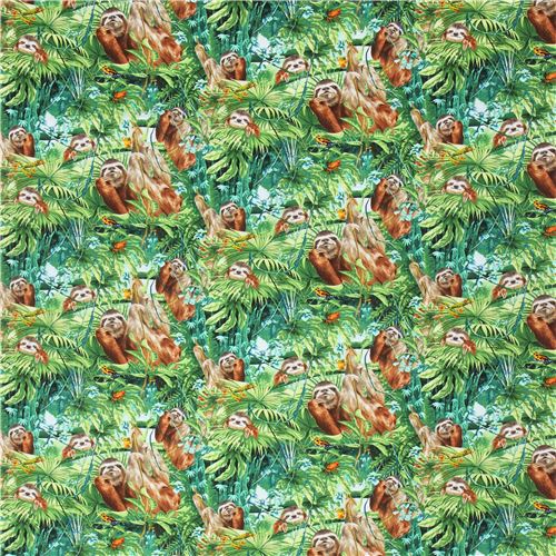 sloth fabric by Timeless Treasures Fabric by Timeless Treasures - modes4u