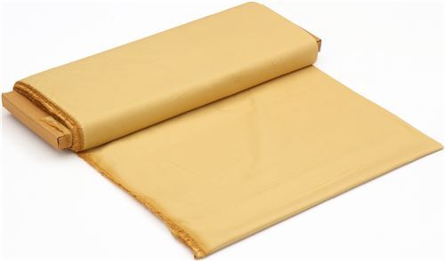 Remnant (15 x 112 cm) - solid light mustard yellow organic fabric by ...