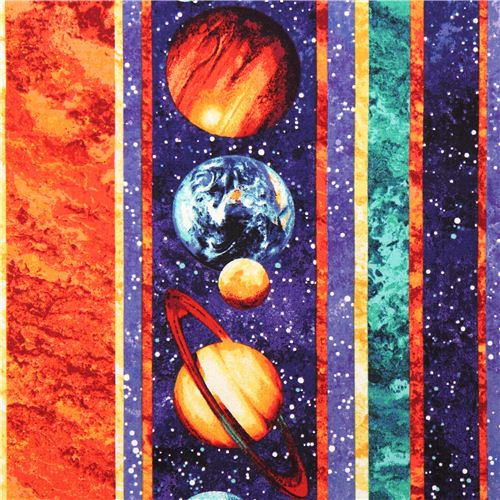 space planet stripe fabric Stonehenge Out of this World Fabric by ...