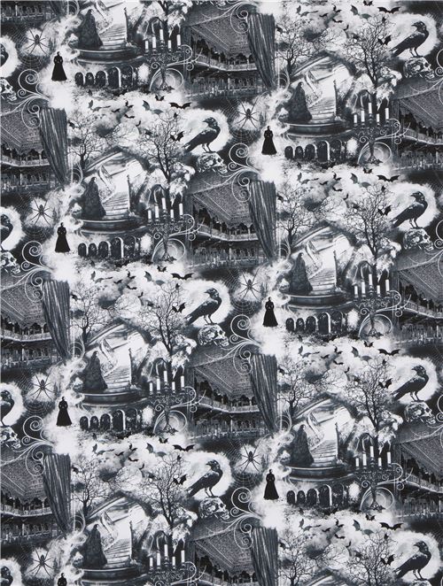 Spooky Timeless Treasures Halloween Knit Fabric Modes4u