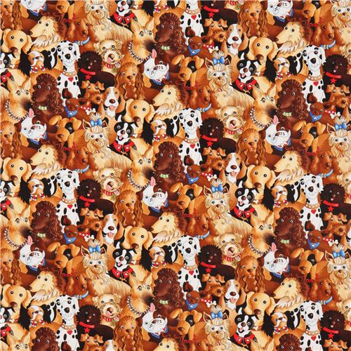 stacked comic dogs fabric by Timeless Treasures USA Fabric by Timeless ...