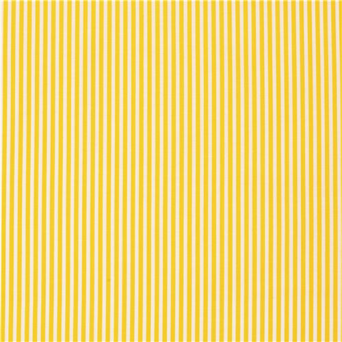 striped cotton fabric from Japan in yellow and white - modeS4u