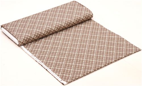 taupe cream square Michael Miller fabric Fabric by Michael Miller - modes4u