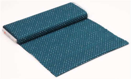 teal with white star Cloud 9 organic cotton fabric We Are All Stars ...